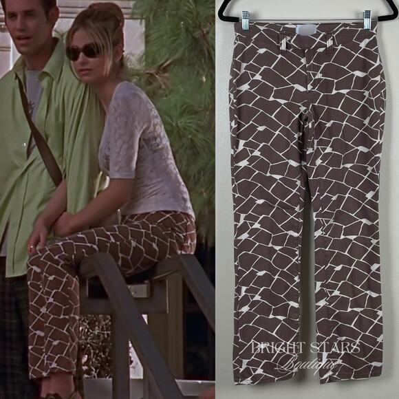 Pants & Jumpsuits | Extremely Rare Designer Giraffe Print Pants Aso ...